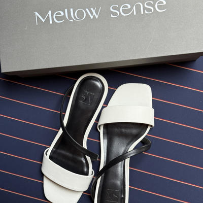 MELLOW SENSE法式方头真皮柔软轻盈时尚简约平底凉鞋拖鞋夏季女