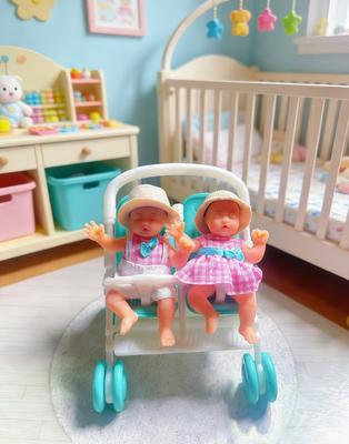 ZURU宝宝球二代硅胶仿真婴儿双胞胎微缩迷你芭比娃屋摆件场景搭配