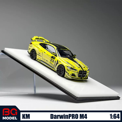 KM 1:64达尔文DarwinPRO M4漫画素描合金汽车模型收藏摆件