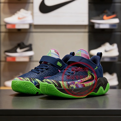 耐克小童魔术贴耐磨减震篮球鞋