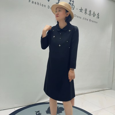 芮娜依莲秋季新款大码显瘦连衣裙