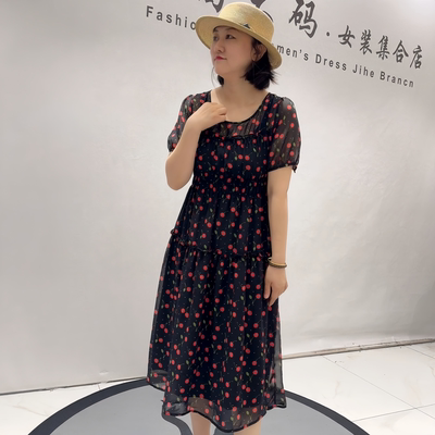 女权贵族夏季新款大码显瘦连衣裙