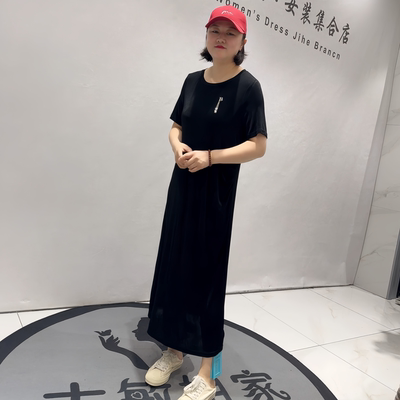 蓝鲸之吻夏季新款大码长款连衣裙