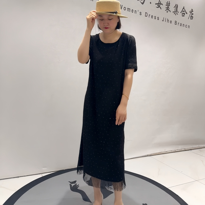 芮娜依莲夏季新款大码显瘦连衣裙
