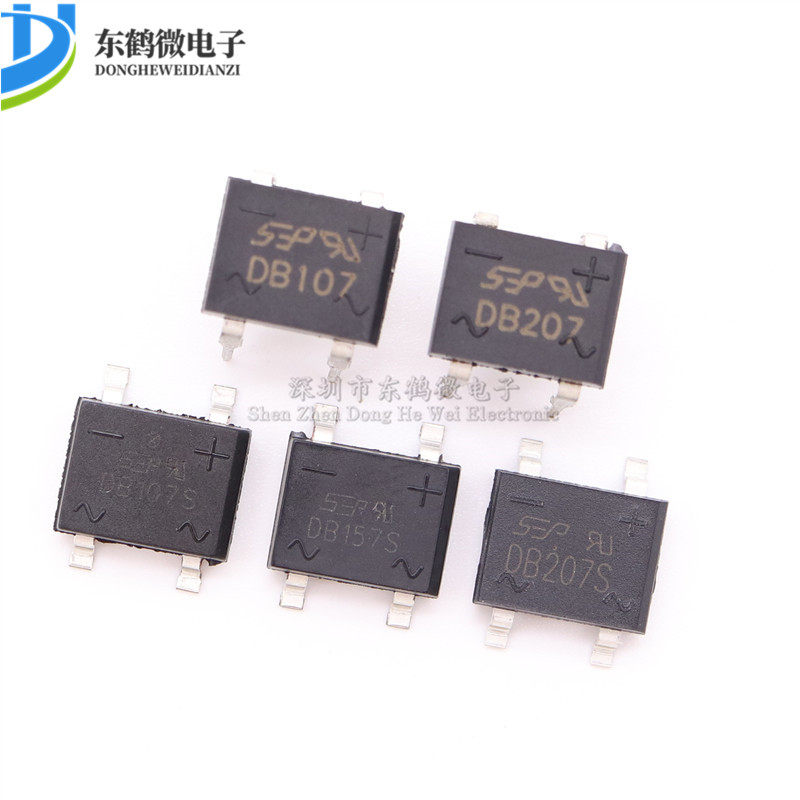 整流桥堆 DB107S/DB157S/DB207S整流桥 4脚 1A/2A SEP贴片直插_虎窝淘