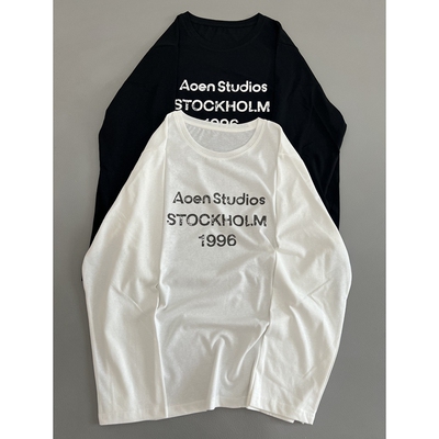 1996字母印花长袖T恤女士圆领