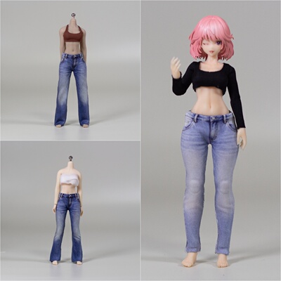 现货 1/12女兵人机娘阔腿裤牛仔裤 TBL ANT 龙山 蜗之壳 SHF 寿屋