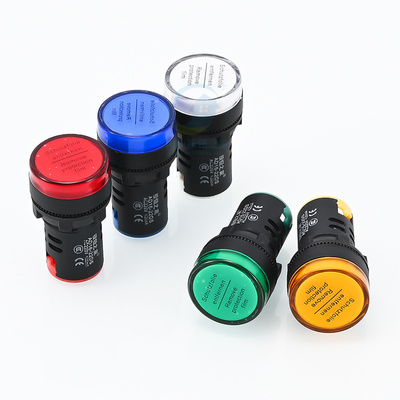 LED电源指示灯220V配电箱信号灯AD16-22D红绿黄蓝白24V12V 380V