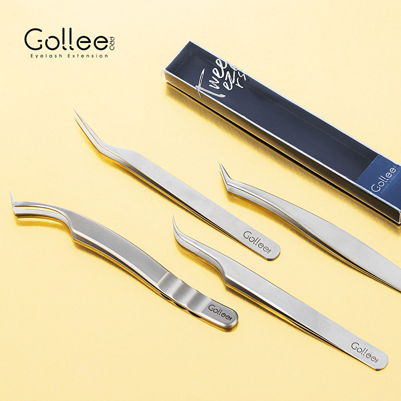 古梨gollee嫁接睫毛镊子美睫店美睫师专用镊子高精密夹子开花工具