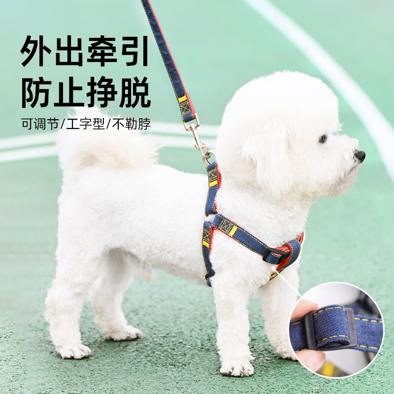 狗狗牵引绳脖圈小中大型幼犬宠物泰迪博美比熊金毛胸抱婴袋遛狗炼