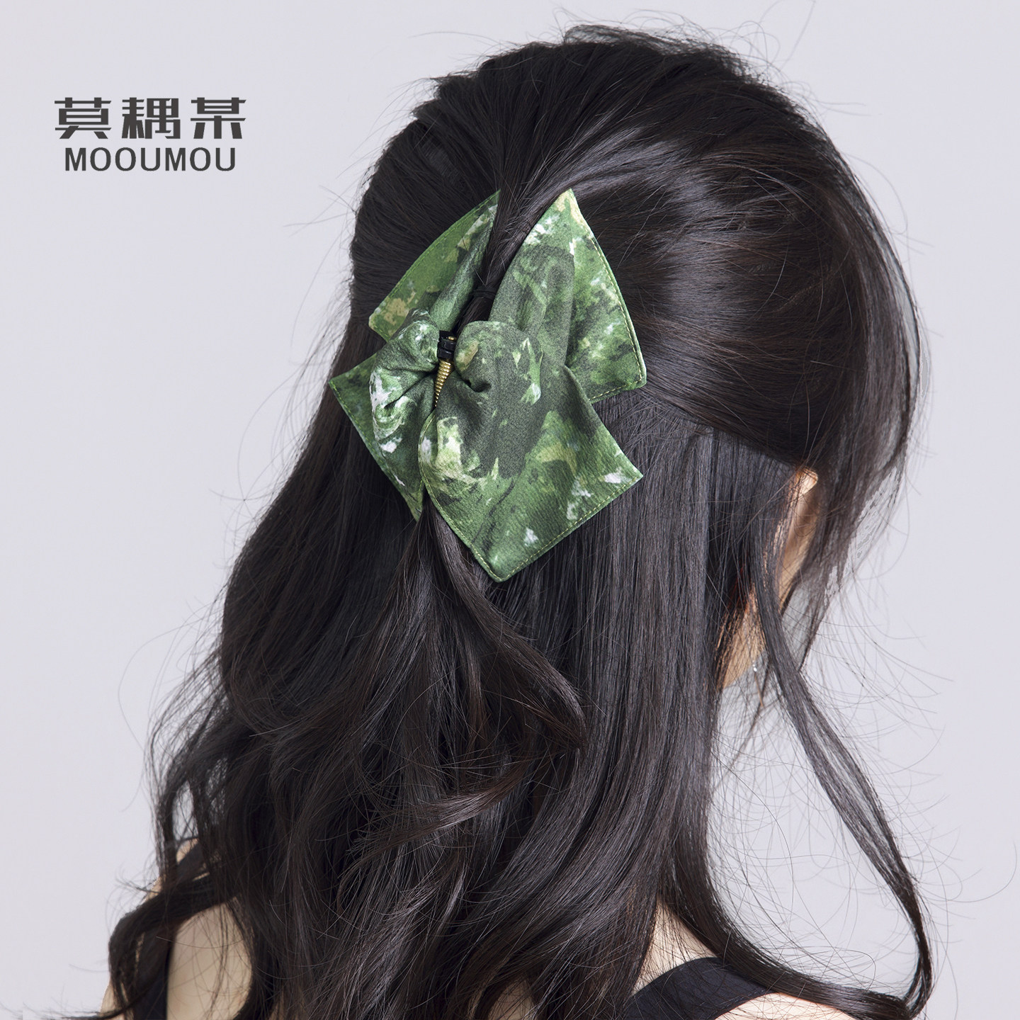 《森绿叠染》授权款三角抓夹贝壳半扎发夹子大号鲨鱼夹后脑勺发卡