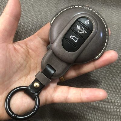 迷你真皮手工汽车钥匙套