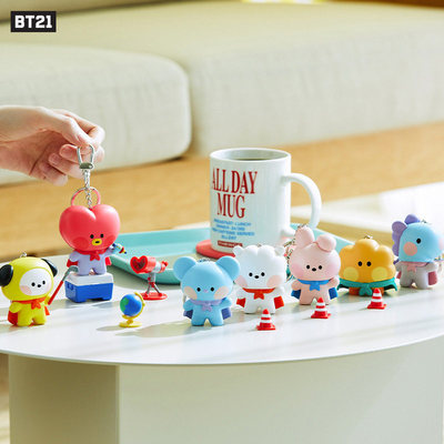 BT21 minini有声公仔钥匙扣 动漫卡通挂件包挂饰礼物LINE FRIENDS