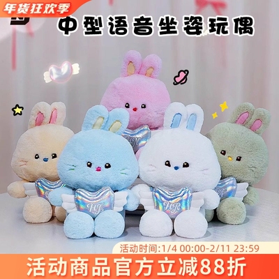 韩国女团NEWJEANS鲸bunini中型语音坐姿玩偶公仔联名LINE FRIENDS