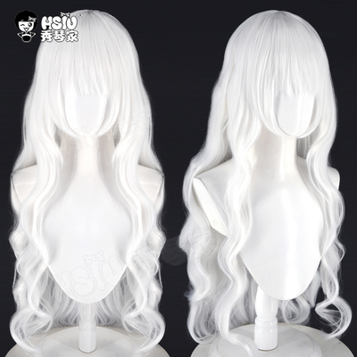 秀琴家 惊封假发 谢塔cos假毛 我在惊悚游戏里封神 白色波浪卷发