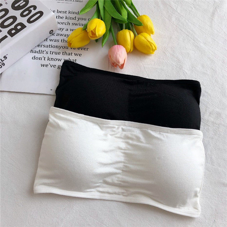 Buy Ulzzang lingerie short shoulderless wrap bra summer dress new ...