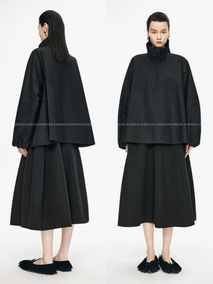 JN*Y原厂！ 稀缺款！380g重磅立体裁剪轮廓大A字裙花苞裙半身裙