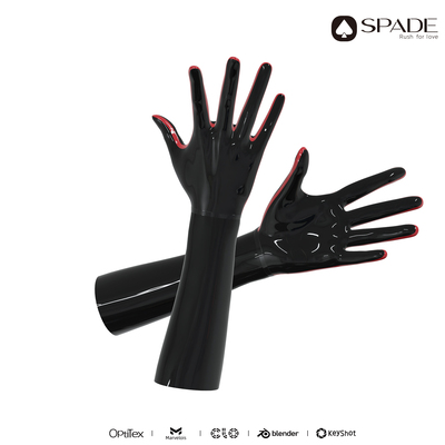 掌边错色手套乳胶手套拼接