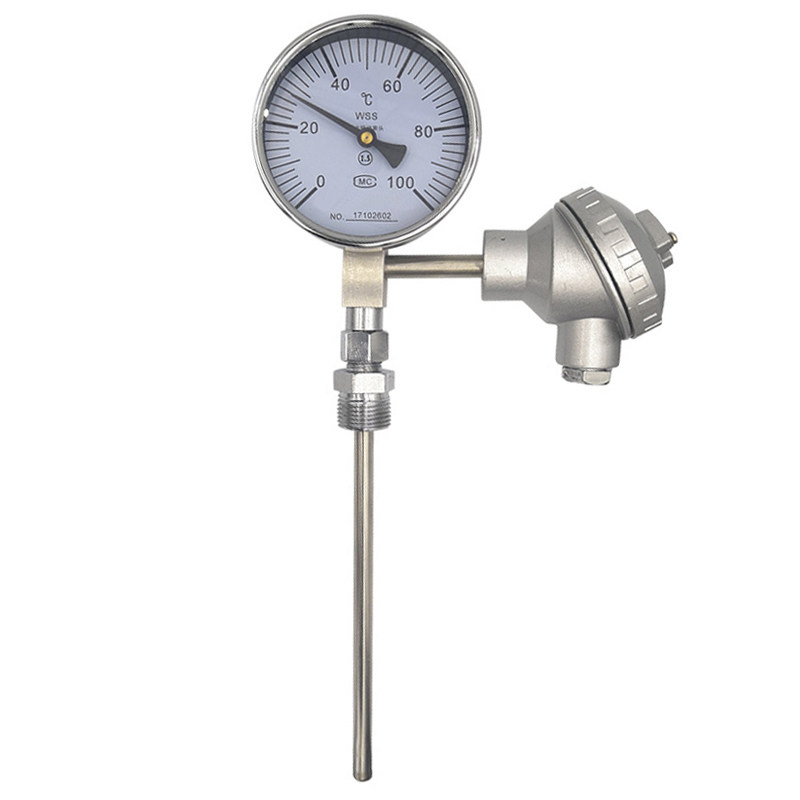 wssp 带热电阻双金属温度计wssp2-415 L=10*150mm -40-80℃ M27*2