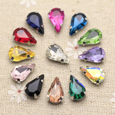 diy水滴手缝婚纱秀禾服爪钻