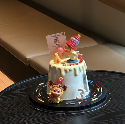 卡通蜡烛星星人蛋糕装饰摆件可爱吹泡泡星星人摆件白色数字蜡烛