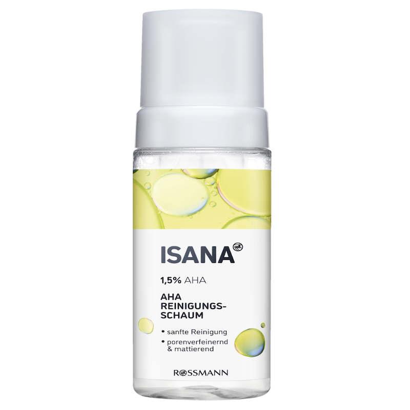 德国直飞isana AHA果酸洁面温和清洁细化毛孔均匀肤色洗面奶150ml