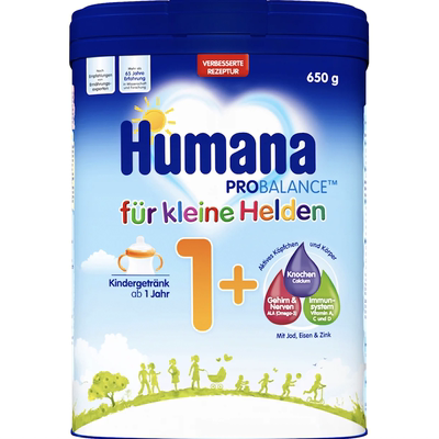 德国直邮 Humana 瑚玛娜婴幼儿宝宝配方牛奶粉1+段1岁开始650g