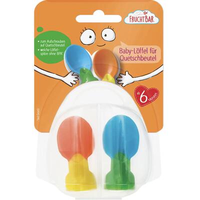 德国直邮 FruchtBar新生婴儿宝宝辅食勺 果泥配套辅食勺子 6个月+