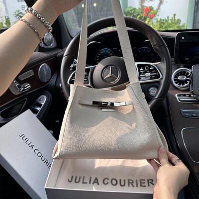 JULIA COURIER女包轻奢荔枝纹腋下包包女2026新款单肩斜挎包通勤