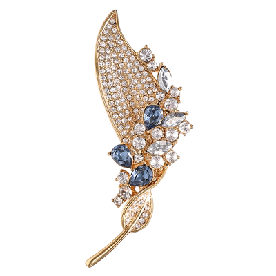 Eternelle叶舞清风水晶胸针