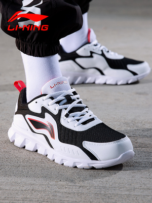 李宁男鞋官方正品运动鞋复古轻便休闲跑鞋男士夏季网面透气跑步鞋