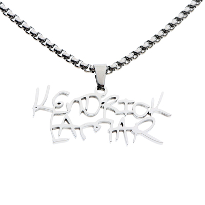 Kendrick Lamar Name Logo Hip Hop Pendant Chain Necklace