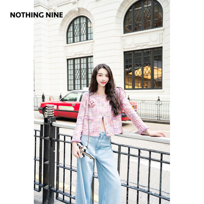 NOTHING NINE 星河织语法国Scop面料胸花外套