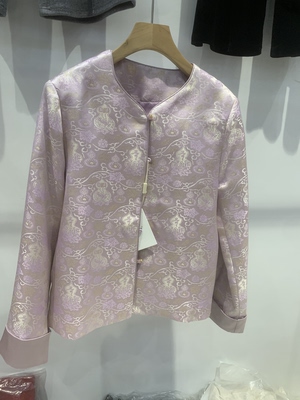 【商场同款】G18125新款女2026春季时尚气质百搭圆领国风外套