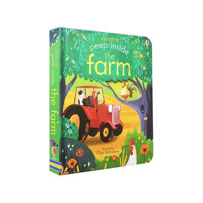 TN Usborne Peep Inside ：the Farm 农场 尤斯伯恩偷偷看里面英文原版绘本儿童幼儿立体翻翻书洞洞书科普绘本机关操作书英语启蒙