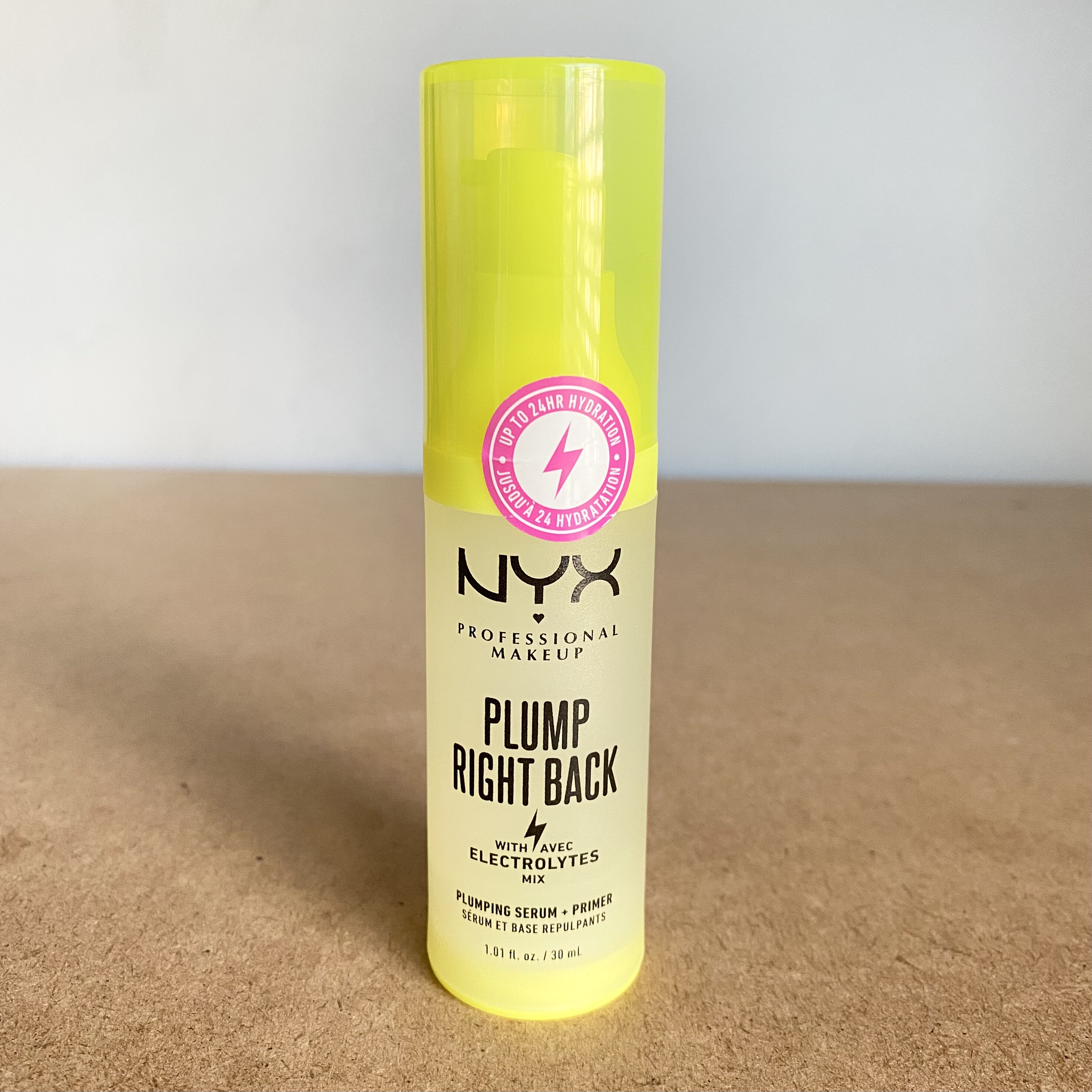 Nyx丰盈持久妆前乳Plump Right Back黄瓶电解质隔离打底30ml/8ml