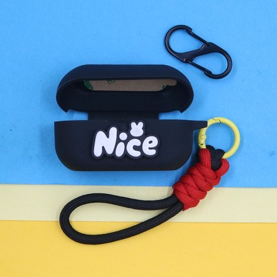 适用Technics松下EAH AZ80/AZ100蓝牙耳机保护套个性潮酷中英文字晓组织咖啡猫显眼包靓女手绳挂饰硅胶软壳