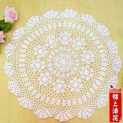 手工钩针编织田园风蕾丝茶几盖布
