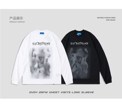 高街长袖t恤Ovdy长袖t恤男