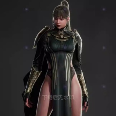 次时代日韩 Raven2 渡鸦2网游 女角色 头部 头发 服装 3D人物 PBR