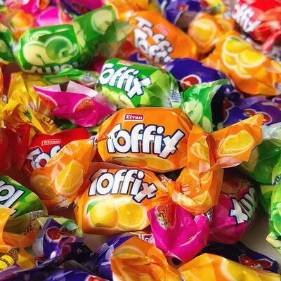 土耳其Elvan水果味夹心咀嚼糖1000g进口糖果软糖零食Toffix包邮