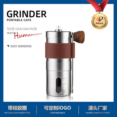 Hand-cranked coffee machine,304 stainless steel bean grinder