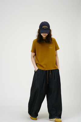 讠木2026春夏款新短袖T恤36000 休闲文艺宽松日系圆领短袖T恤女