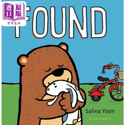 预售 Salina Yoon：Found 熊囧囧与兔太郎1 英文原版 进口图书 儿童绘本 动物故事图画书 早教认知纸板书 0-5岁【中商原版】