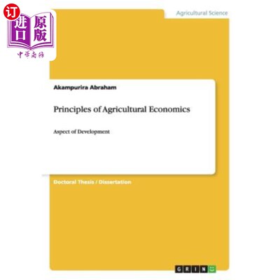 海外直订Principles of Agricultural Economics: Aspect of Development 农业经济学原理