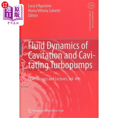 海外直订Fluid Dynamics of Cavitation and Cavitating Turbopumps 空泡与空泡涡轮泵的流体动力学