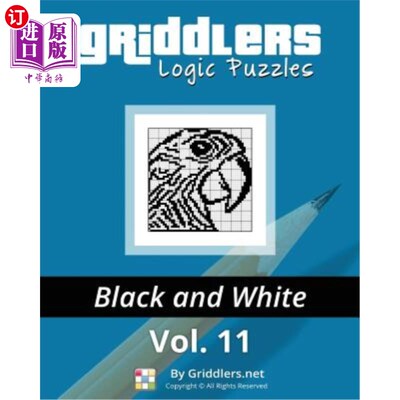 海外直订Griddlers Logic Puzzles: Black and White Griddlers逻辑难题：黑白