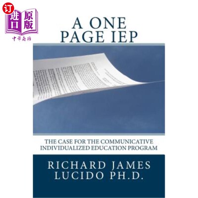 海外直订A One Page IEP: The Case for the Communicative Individualized Education Program 一页的IEP：交流个性化教育计