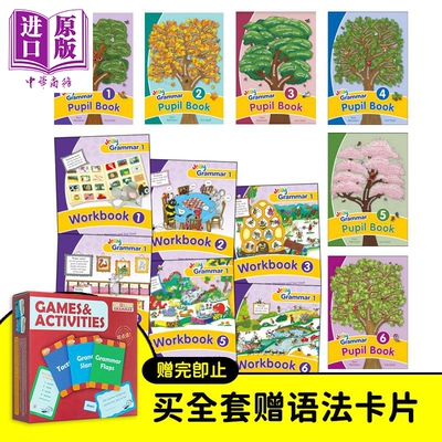 快乐语法系列合集 学生书 练习册1-6 手写体字母 英式英语版原版 Jolly Grammar Pupil Book Precursive Letters【中商原版】