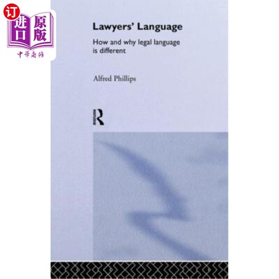 海外直订Lawyers' Language: The Distinctiveness of Legal Language 律师语言：法律语言的独特性